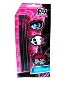 Monster High Pencil and Eraser Set: Amazon.co.uk: Office Products