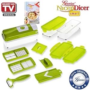 Genius Nicer Dicer Smart | 13 Pieces | Food-Chopper | Multi-Cutter ...