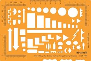 NATO Army Tactical Military Map Marking Symbols Drawing Template ...