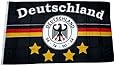 Fahne/Flagge Deutschland Fußball 4 Sterne Fan 90 x 150 cm: Amazon.de ...