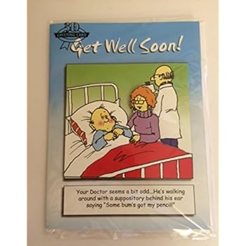 Funny Sarcastic Get Well Soon Card After Illness Operation: Amazon.co ...