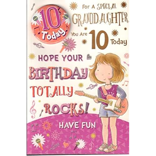 Amazon co uk Granddaughter 10th Birthday Card Amazon co uk Granddaughter 10th Birthday Card