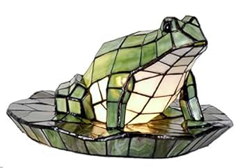Zhimei Tiffany Style Frog Table Lamp, 40 W, Pastel Green: Amazon.co.uk ...