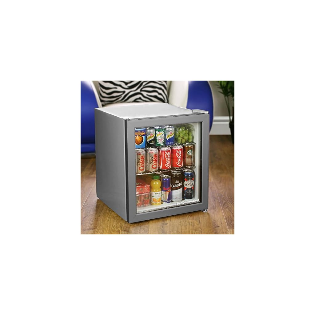 bar@drinkstuff Frostbite Mini Fridge Silver – 49ltr Compact ...
