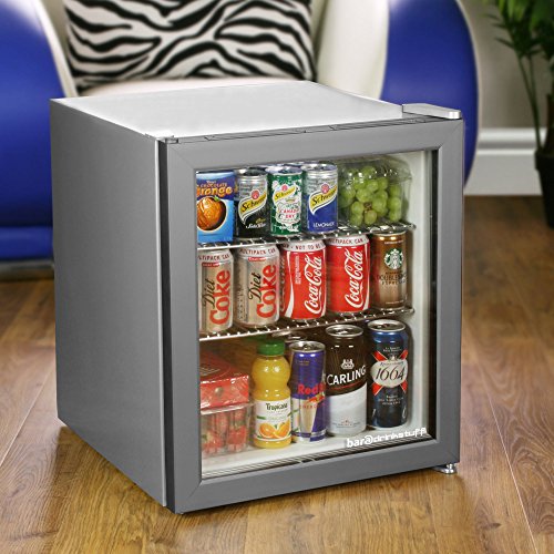 bar@drinkstuff Frostbite Mini Fridge Silver – 49ltr Compact ...