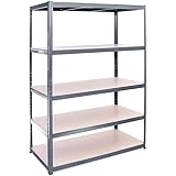 Whalen 5 Tier 48'' (121cm) Step Beam Heavy Duty Storage Shelf Rack ...