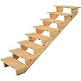 Scala esterna in legno, 2-7 gradini, Rampa per Scale, Kit pronto all ...