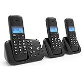 BT 3570 Cordless Landline House Phone with Nuisance Call Blocker, Digital Answer Machine, Trio ...