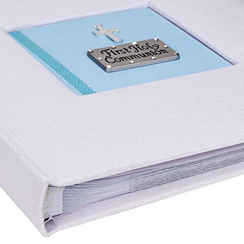 Metal Planet Ltd First Holy Communion linen photo album, holds 100 6x4 ...