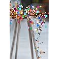 Multi Coloured Confetti String Light with 108 Warm White LEDs - Battery ...