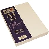 Craft UK 2013 A3 300gsm Linen Card - White (Pack of 50 Sheets) : Amazon ...