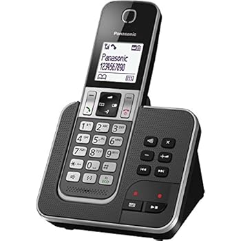 Panasonic Solo KX-TG6821FRB Téléphone Numérique sans fil DECT avec Répondeur Noir: Amazon.fr ...