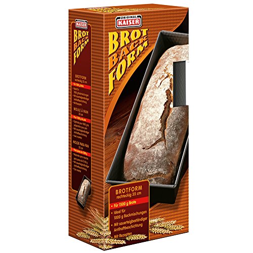Kaiser 2300648040 Brotform 35 cm rechteckig für 1500 g Brote