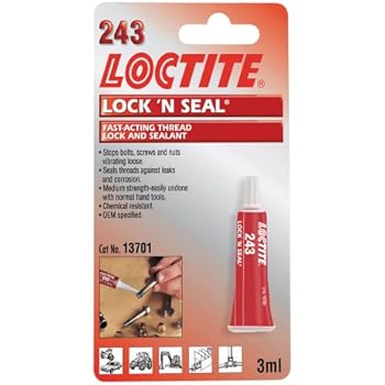 Loctite 243 Lock 'n' Seal Fast Acting Thread Lock and Sealant - 3 ml ...