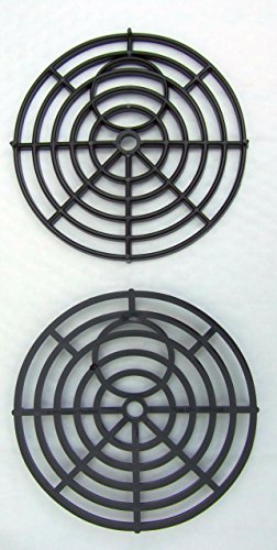Black Round 7" 175mm Heavy Duty Plastic Drain Grate Gully Grid Cover ...