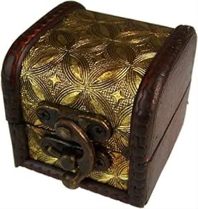 Colonial Vintage Antique Style Treasure Chest Trinket Keepsake Box ...