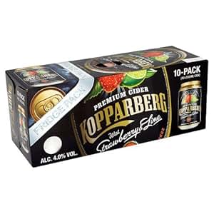Kopparberg Strawberry and Lime Cider Can, 10 x 33cl: Amazon.co.uk ...