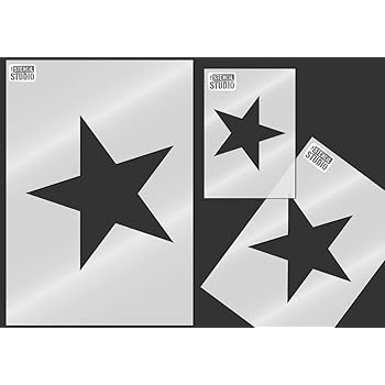 The Stencil Studio Stars Stencil - Reusable Stencil - Size Small (A4 ...