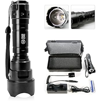 IR Torch 5W 850 NM 30-130M Range Infrared Light Night Vision Flashlight ...