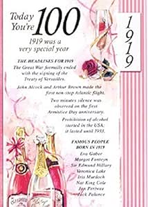 Biglietto per auguri di compleanno (100 anni) per donne nate nel 1916 ...