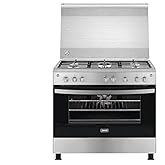 Zanussi Free Standing Gas Cooker 5 Burners Taste Max - Large Digital ...