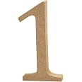 Wooden MDF Number 1 - Size 13cm Tall - Free Standing Wooden Number For ...