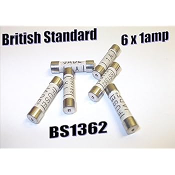 X10 1 AMP SHAVER FUSES BS646 1AMP MINI FUSE 20MM X 5MM: Amazon.co.uk ...