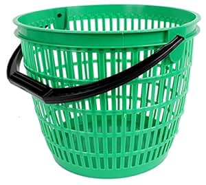 Centi Gartenkorb Erntekorb Kunststoff Grün mit schwarzem Henkel 12 ...