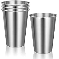 LELE LIFE 4Pcs Premium 304 Stainless Steel Cups, Stackable Drinking ...