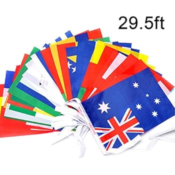 Multi Nation Flag Bunting, Olympic/European Championships, World Wide ...