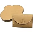 WYAN 50 Pcs Heart Clasp Envelopes,Kraft Paper Love Buckle envelopes ...