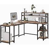 TEKAVO L Shape Corner Desk Multi-Utility Office Table Computer Desk for ...