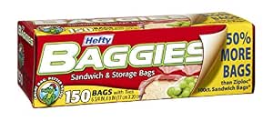 Hefty Baggies Storage Bags, Sandwich 150 Count (Pack of 12) : Amazon.in ...