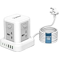 EMBOX Cube Extension Board with USB Port Universal Sockets and USB (2.4 ...