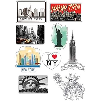 A4 sheet of stickers New York Sticker adhesive Scrapbooking - E18 ...