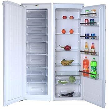 Cookology Upright Integrated Tall Fridge & Full Height Built-in Freezer ...