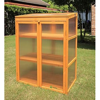 Esschert Design GT33 80 x 119 x 60cm Wood/ Glass Greenhouse- Brown ...
