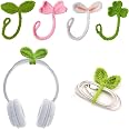 Crochet Leaf Sprout, Lucky Handmade Knitted Sprout Headphone ...