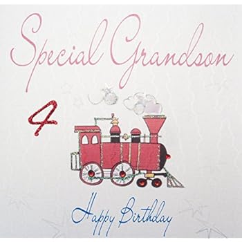 Happy 4th Birthday Grandson Card: Amazon.co.uk: Kitchen & Home