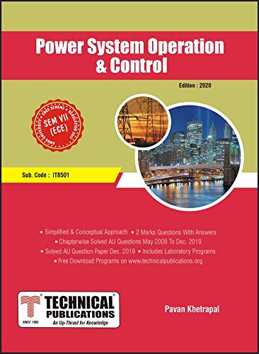 Buy Power System Operation & Control for SEM - VI(EEE)-(As per Anna ...
