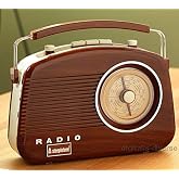 Steepletone Brighton 1950's Portable Retro Style Rotary Radio - Black ...