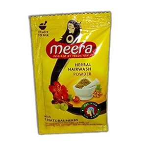 Buy Meera Herbal Hairwash Powder, 5.6g (Pack of 64) Online at Low ...