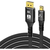 INICIO 8K Mini DisplayPort To Display Port 1.4 Cable 8K,60Hz 4K,144Hz ...