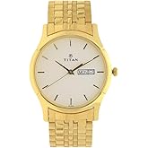 Titan Metal Analog with Day and Date Silver Dial Quartz Stainless Steel ...