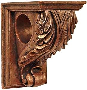 Set of Two Decorative Resin Corbel, Drapery, Curtain Rod Holder, Shelf ...