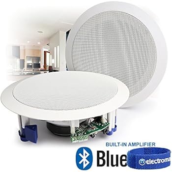 Wireless/Bluetooth Amplifier & 2x 80W Ceiling Speaker Kit-Compact Home ...