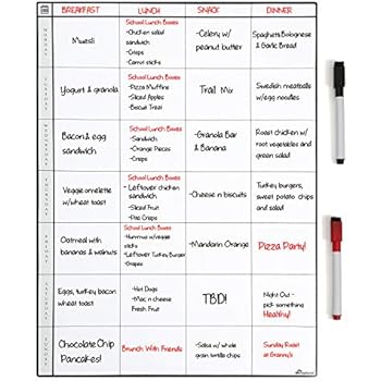 Meal Planner and Action Plan Whiteboard by SmartPanda - Large Magnetic ...