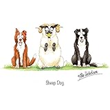 Alex Underdown Art 5 x 7 inch Pointers Landscape Card: Amazon.co.uk ...