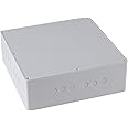 Gray 12" x 12" x 4" PVC Plastic Junction Box with Pre Molded 3/4" & 1 ...