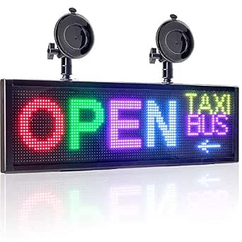 Leadleds RGB-LED-Anzeige, LED-offenes Schild, programmierbar Scroll ...